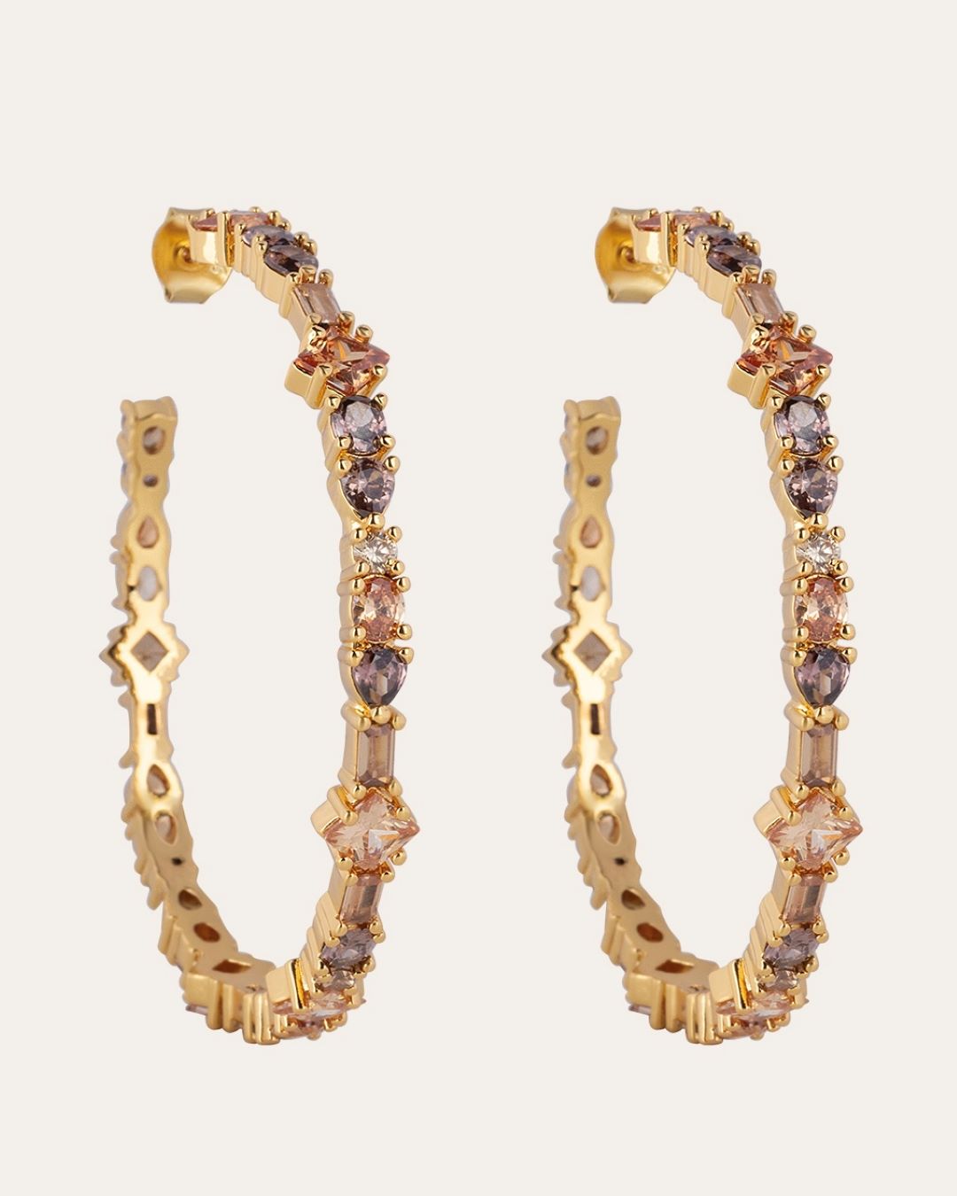 The Adriana Hazel earrings XL - gold plated – Franky Amsterdam